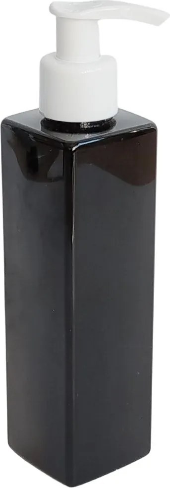 Dávkovač na mýdlo 250 ml černý s bílou pumpičkou LUNA