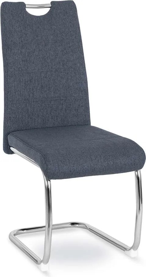 Jídelní židle Nuvita, tmavě šedá / stříbrná