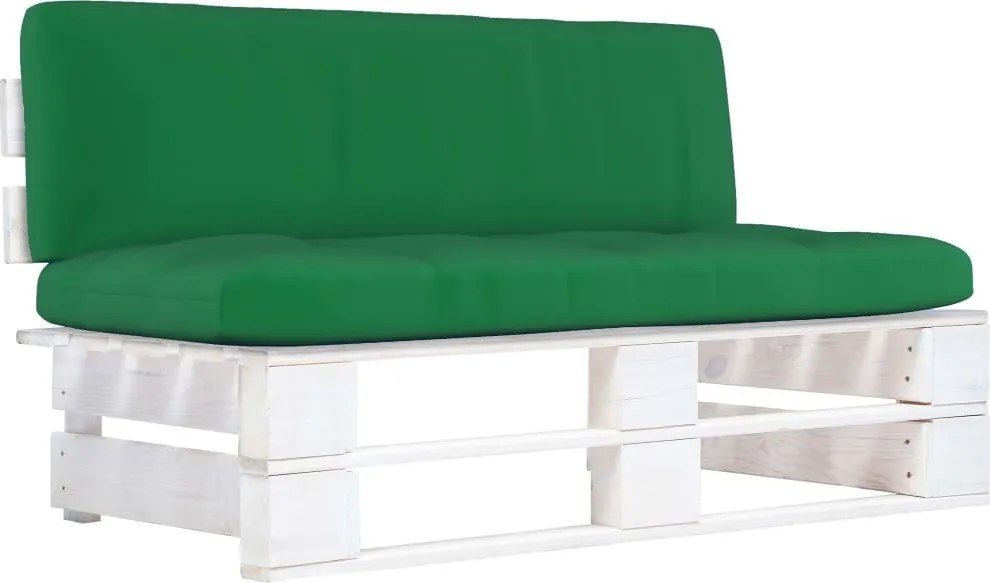 vidaXL Zahradní středová pohovka z palet zeleně impregnovaná borovice [3066485] Barva: Vzor červená kostka, Barva dřeva: Šedá