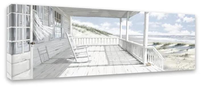 Obraz Styler Canvas Watercolor House On The Beach, 60 x 150 cm