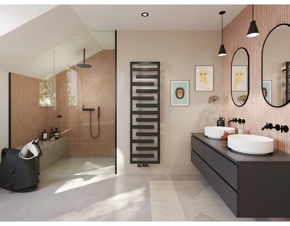 Zehnder Tetris ZT50150BM Radiátor do otopné soustavy, 50x146 cm, černá mat 0557