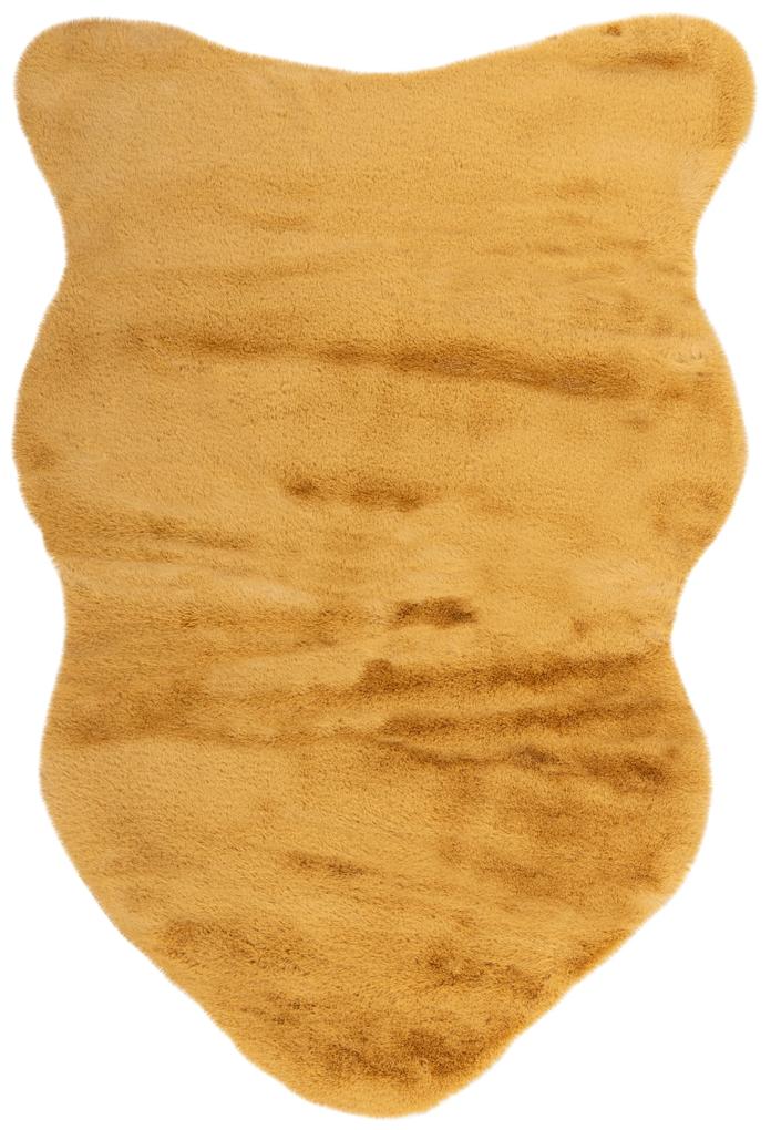 Kusový koberec Lalee Hides Cosy 500 goldenyellow - 60 x 90 cm