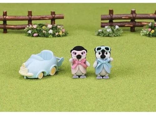 Sylvanian Families Baby tučňáci dvojčata s autíčkem