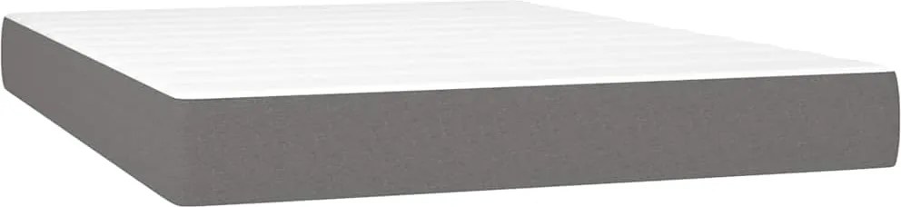 Box spring postel s matrací tmavě šedý 140 x 190 cm textil 3140050