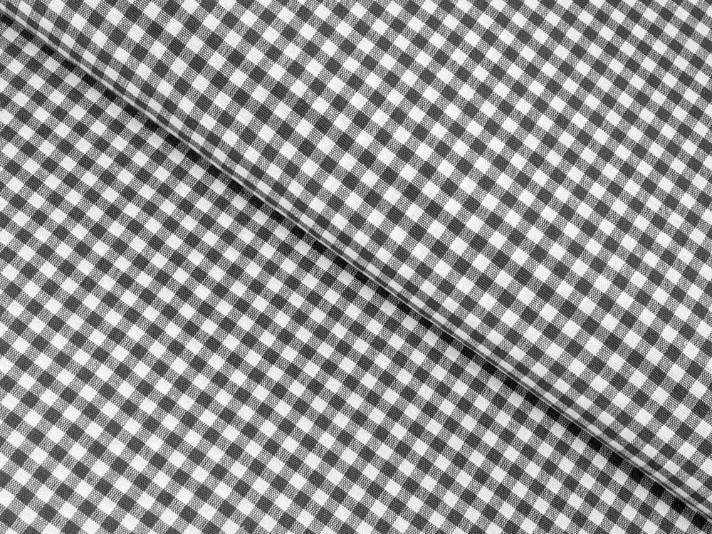 Biante Dekorační kulatý ubrus Rebeka RE-012 Šedo-bílá kostka malá Ø 110 cm