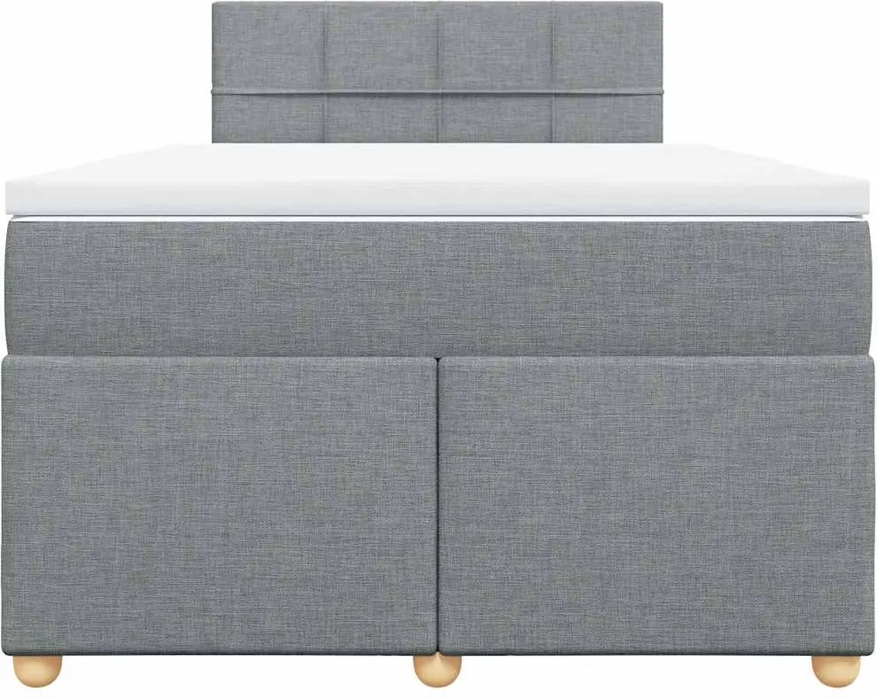 Box spring postel s matrací světle šedá 120x190 cm textil 3286619