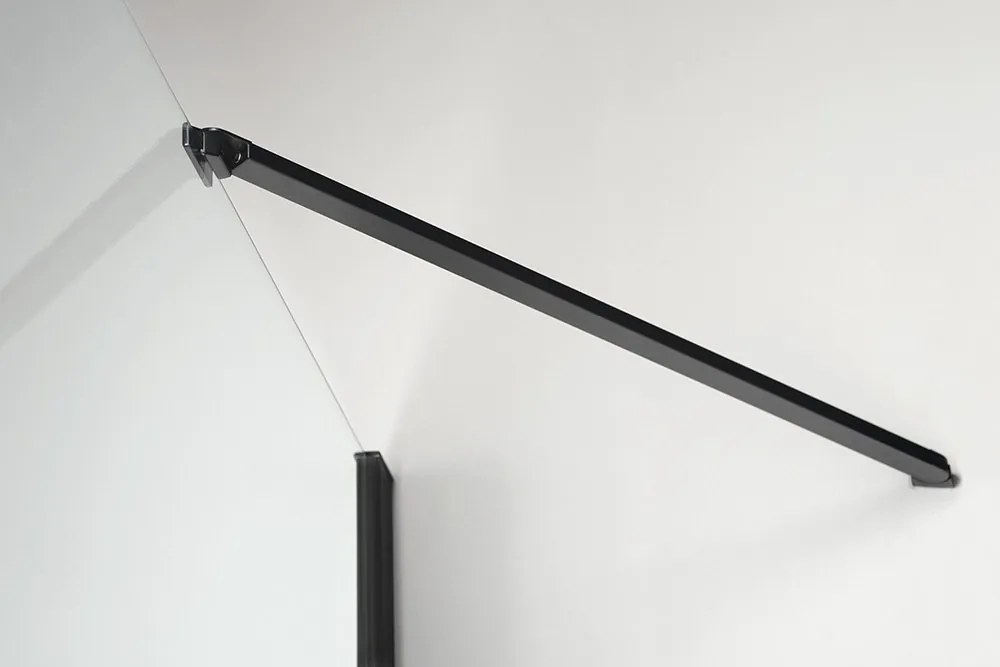 Polysan Polysan, ZOOM LINE BLACK sprchová boční stěna 800mm, čiré sklo, ZL3280B