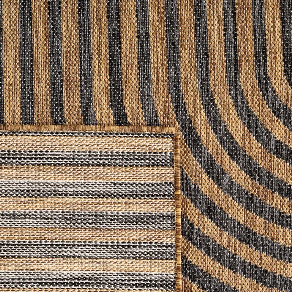 Černý/hnědý vnitřní a venkovní koberec 80x150 cm Mira 1453 – Ayyildiz Carpets