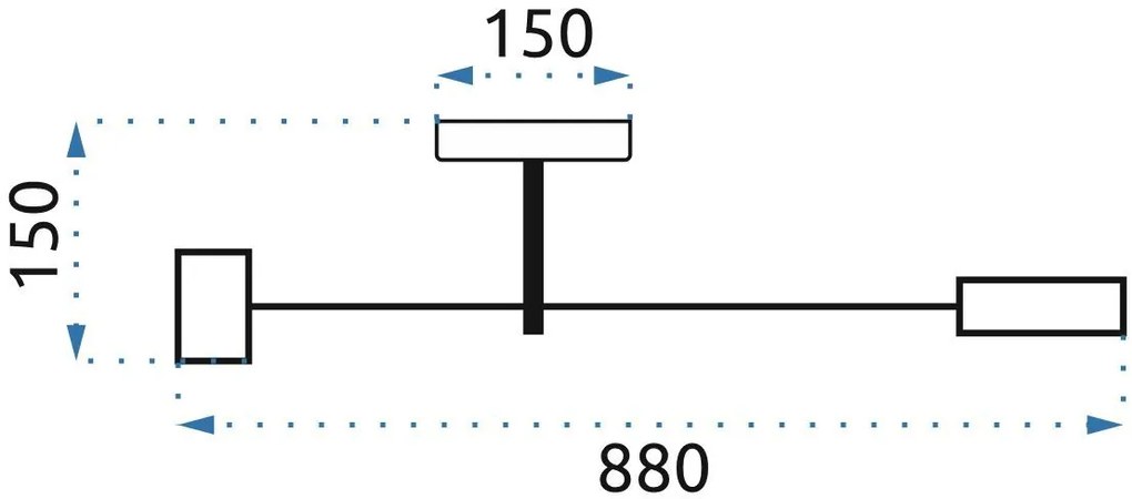Toolight - LED stropní lampa 6-bodová APP210-3CPR, šedá-hnědá, OSW-08471