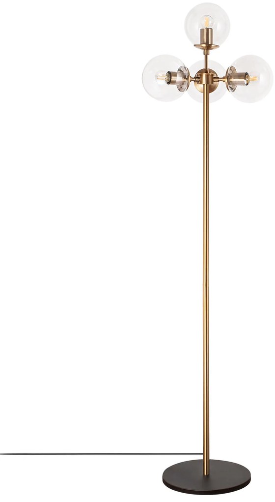 OPVIQ Podlahová lampa AKKAS bronz čiré sklo