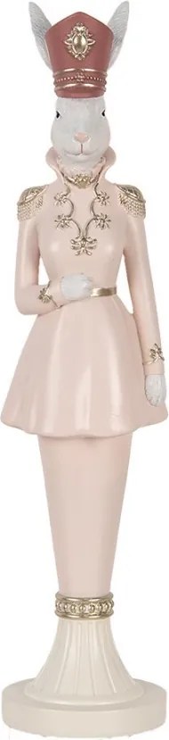 Dekorace figurka králičí žena v růžovém obleku - 11*11*44 cm