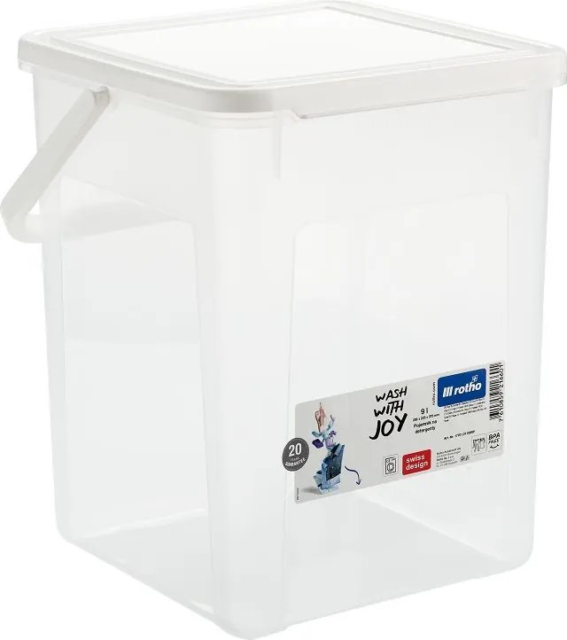 Rotho Box s víkem, 23 × 22,5 × 27,5 cm, 9 l, transparentní