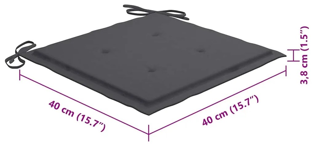 vidaXL Marketos Skládací zahradní židle s poduškami 8 ks masivní akácie