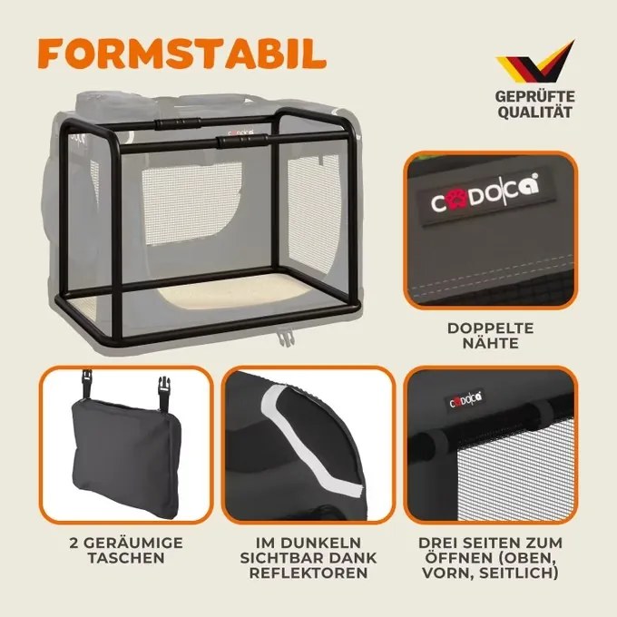 Skládací cestovní box pro psy XXXL, antracitový 109447