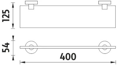 Nimco Police, 40 cm UNIX nerez - UNM 13091B-40-10