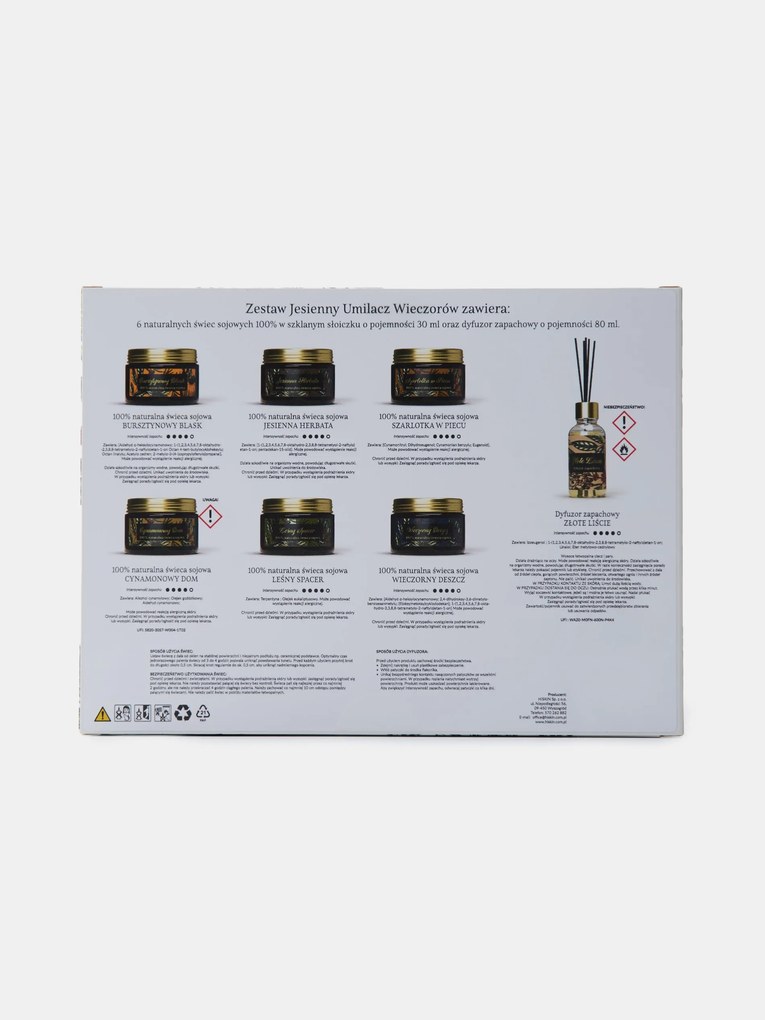 Sinsay - Sada podzimních sójových svíček a vonného difuzéru HiSkin 7 pack - vícebarevná