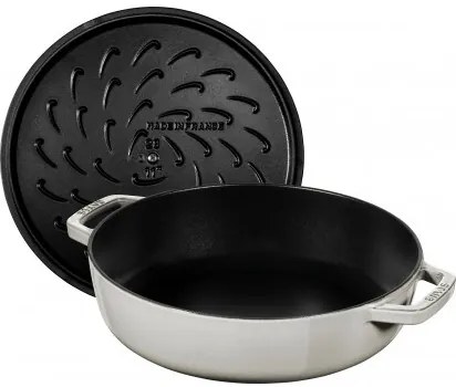 Staub Chistera kastrol s poklicí 28 cm/3,7 l bílá lanýžová, 126128107