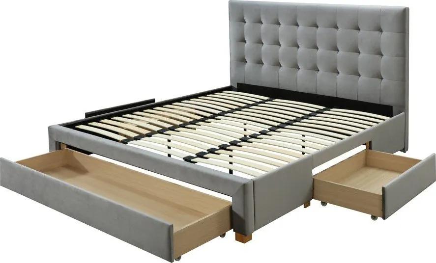 Bradop Čalouněná postel Ola L504, 180×200 s úložným prostorem