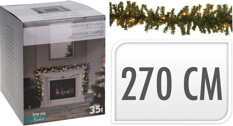 Vánoční girlanda s 35 LED světly 270 cm