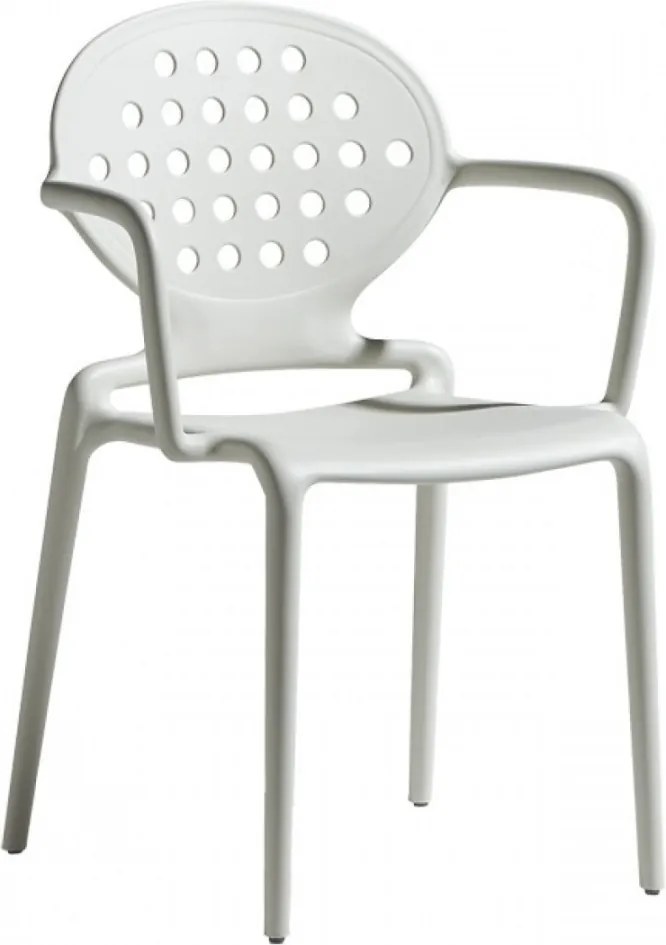 SCAB - Židle COLETTE s područkami - bílá