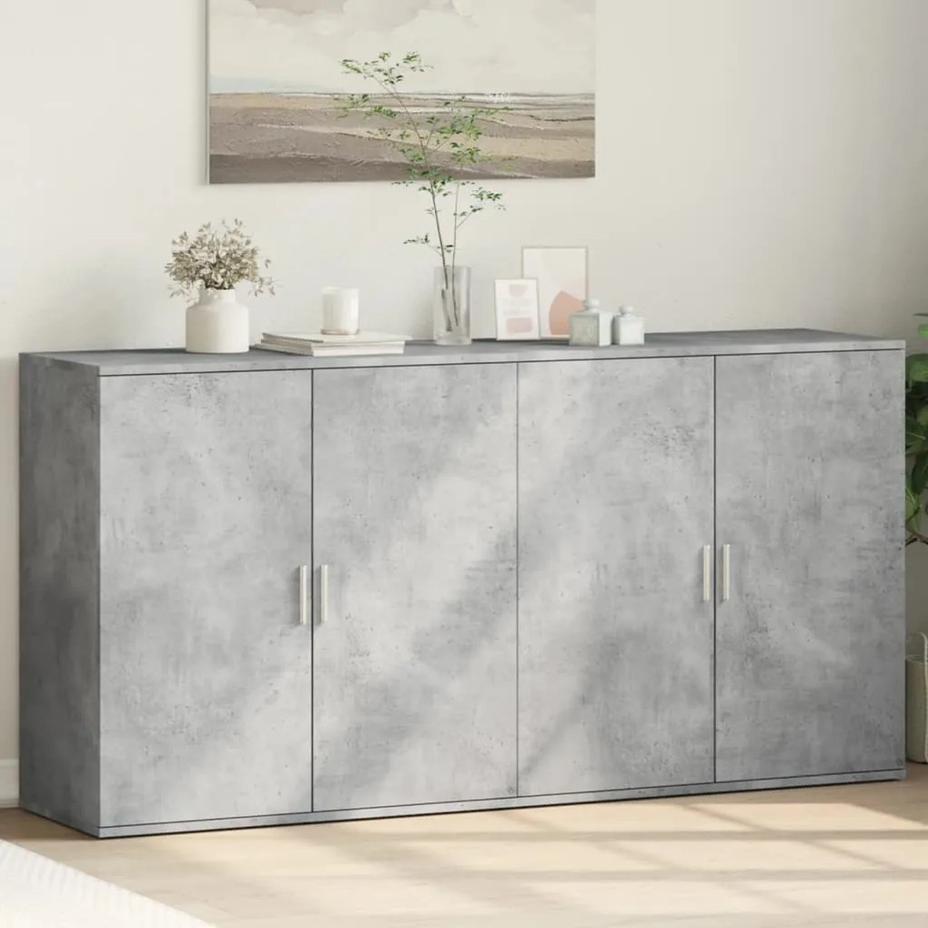 Příborníky 2 ks betonově šedé 79 x 38 x 80 cm kompozitní dřevo 3276605