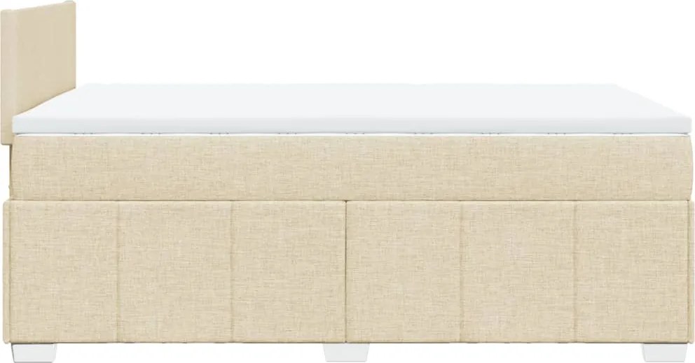 Box spring postel s matrací krémová 120x190 cm textil 3287005
