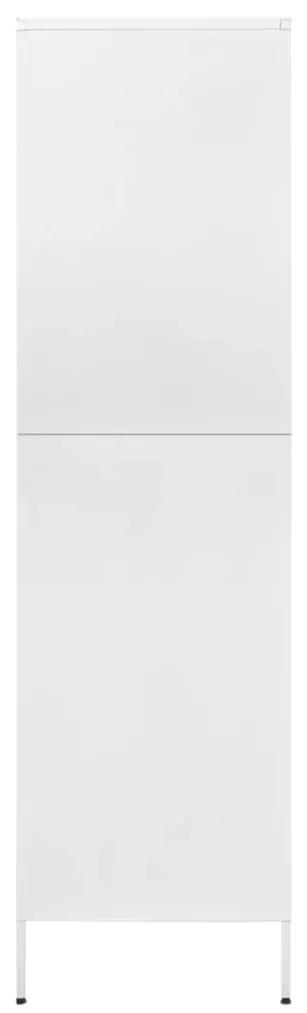 Šatní skříň bílá 90 x 50 x 180 cm ocel - Default Title