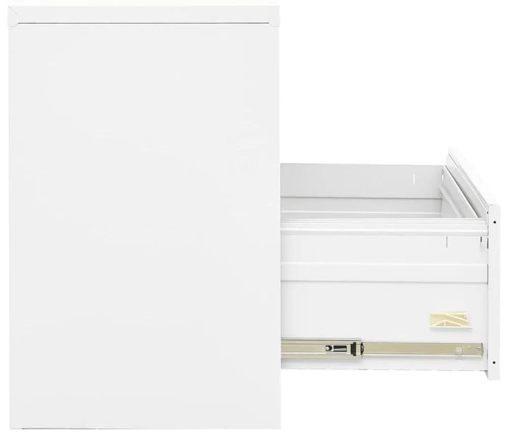 Petromila Kancelářská skříň bílá 90 x 46 x 72,5 cm ocel