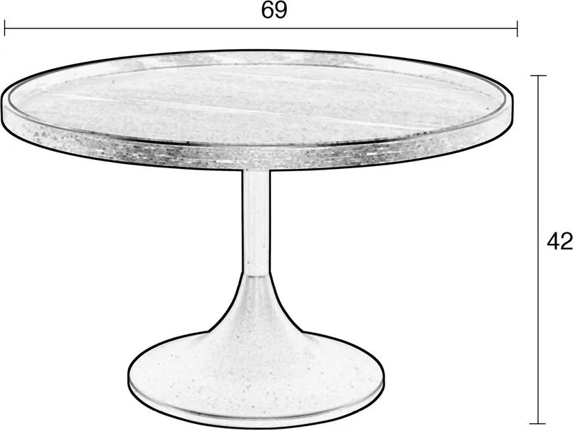 Černý kulatý konferenční stolek ø 69 cm Jason – Zuiver