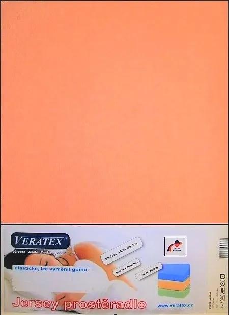 Veratex Jersey prostěradlo 100x200/15 cm (č.11-lososová) 100 x 200 cm Jersey
