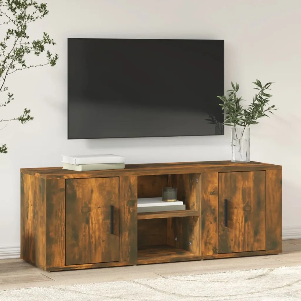TV skříňka kouřový dub 100x31,5x35 cm kompozitní dřevo