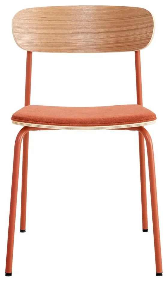 Jídelní židle v sadě 2 ks v červeno-přírodní barvě Adriana – Marckeric