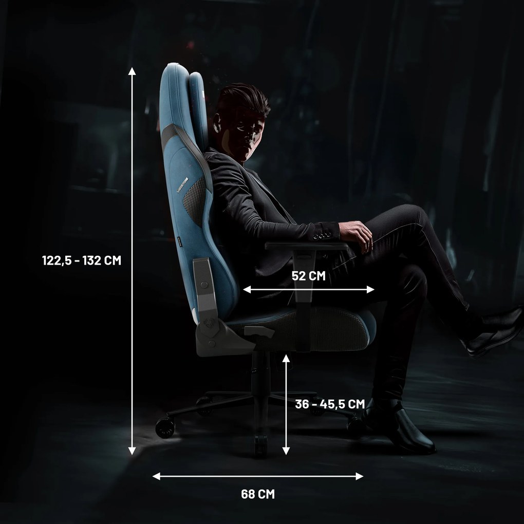Herní židle Normal Size, modrý-černý: Diablo X-One Prime Meta Ocean