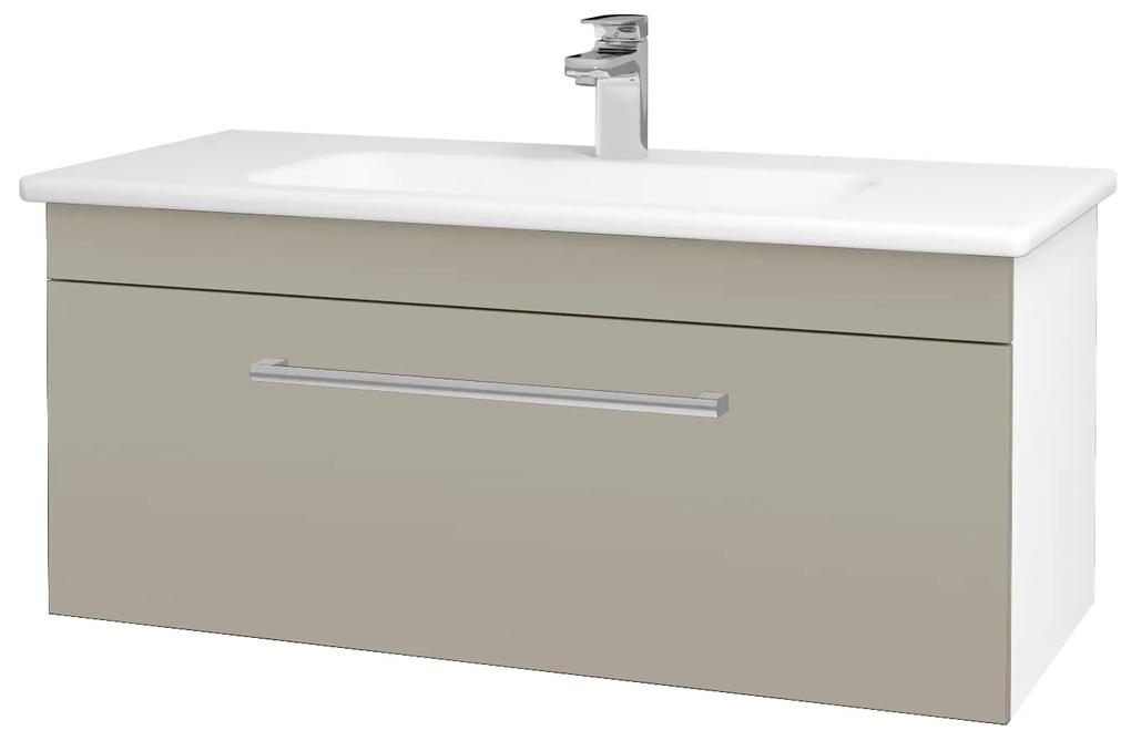 Dřevojas Koupelnová skříň ASTON SZZ 100 Varianta: N01 Bílá lesk / Úchytka T04 / D02 Bříza