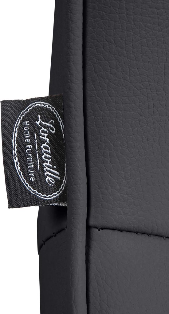 Sada 2 barových židlí Vonore umělá kůže chromovaná konstrukce – černá