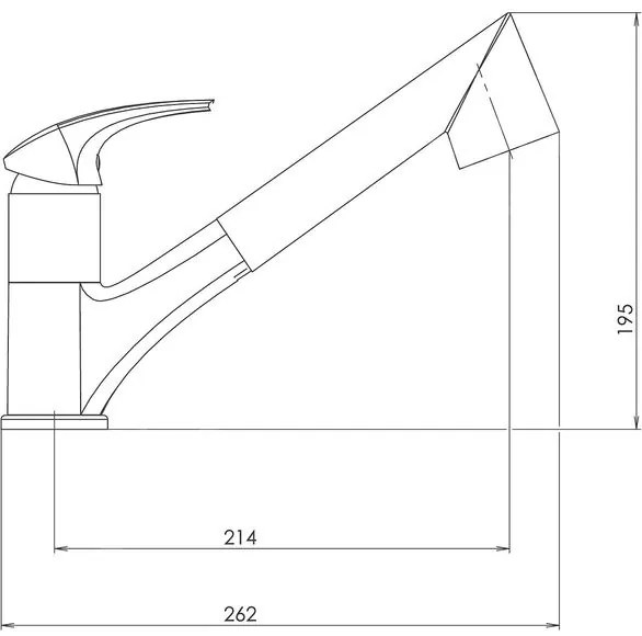 Novaservis Metalia 57 Dřezová teleskopická baterie, chrom 57081,0