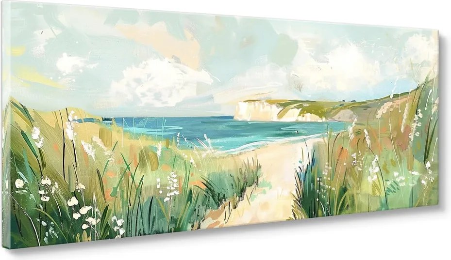 Obraz 60x150 cm Gouache Sea – Styler