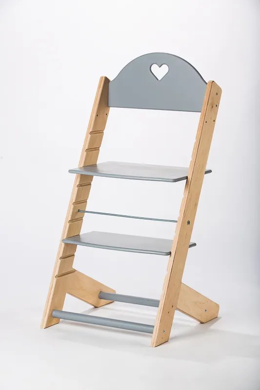 Lucas Wood Style rostoucí židle MIXLE -  přírodní/šedá rostoucí židle MIXLE: bez motivu