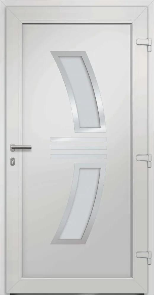 vidaXL Vchodové dveře 108 x 200 cm [3057578] Barva: Bílá