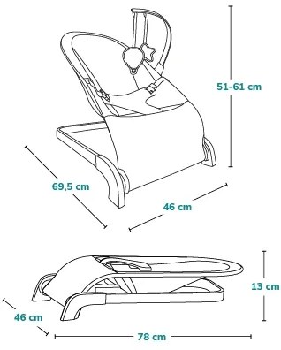 Lionelo - Dětské houpátko LILAC béžová
