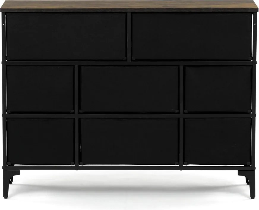 Komoda AUK-W2104 BK, mdf, vícebarevná (103 x 30) cm