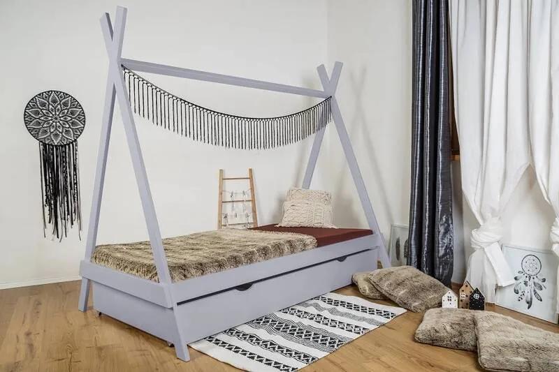 MAXIDO Dětská postel Teepee - jeden šuplík 160x80 Bílá