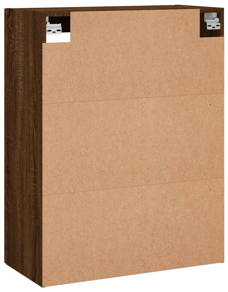 Nástěnné skříňky 2 ks hnědý dub kompozitní dřevo,  3197960
