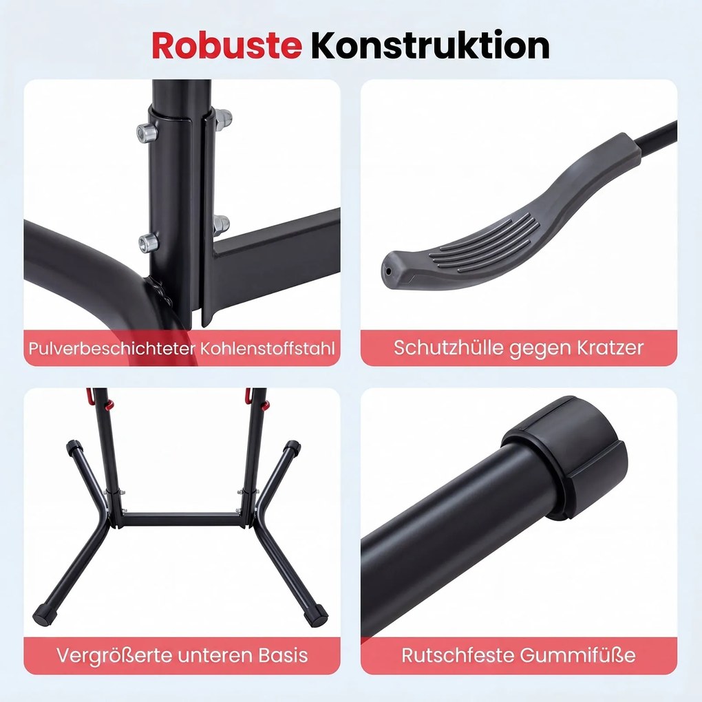 Costway Stojan na kola pro 4 jízdní kola Volně stojící držák na jízdní kola