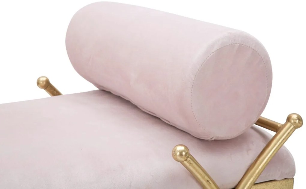 Designová lavice Nancilea 112,5 cm růžová