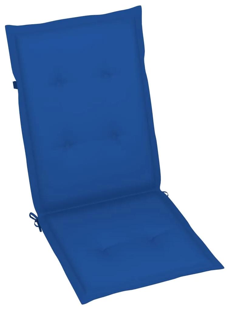 vidaXL Podušky na židli vysoké opěradlo 6ks královsky modré 120x50x3cm