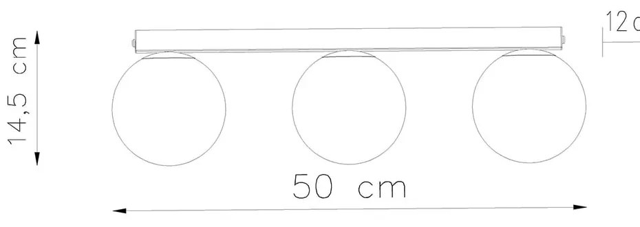 Bílé stropní svítidlo se skleněným stínidlem ø 12 cm Umerta – Sollux