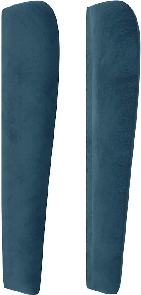 Čelo postele typu ušák tmavě hnědé 103x23x118/128 cm textil 3118142