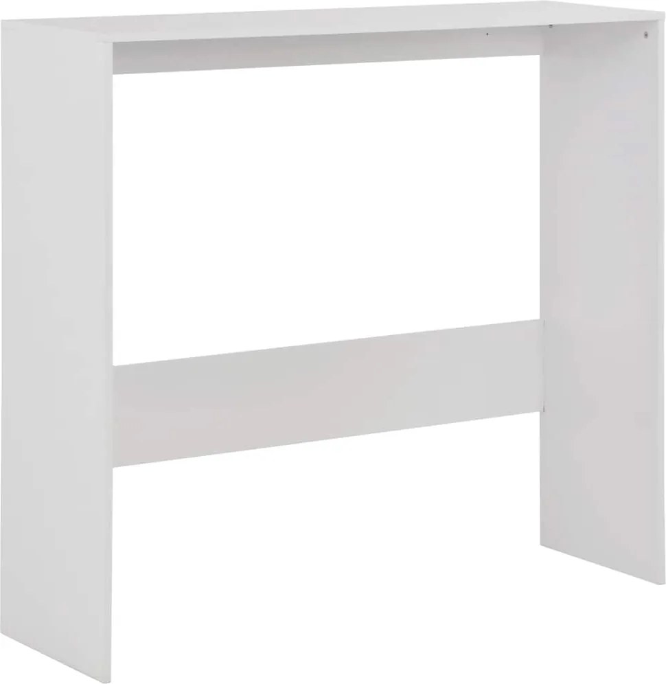 Barový stůl se 2 stolními deskami bílý 130 x 40 x 120 cm 280217