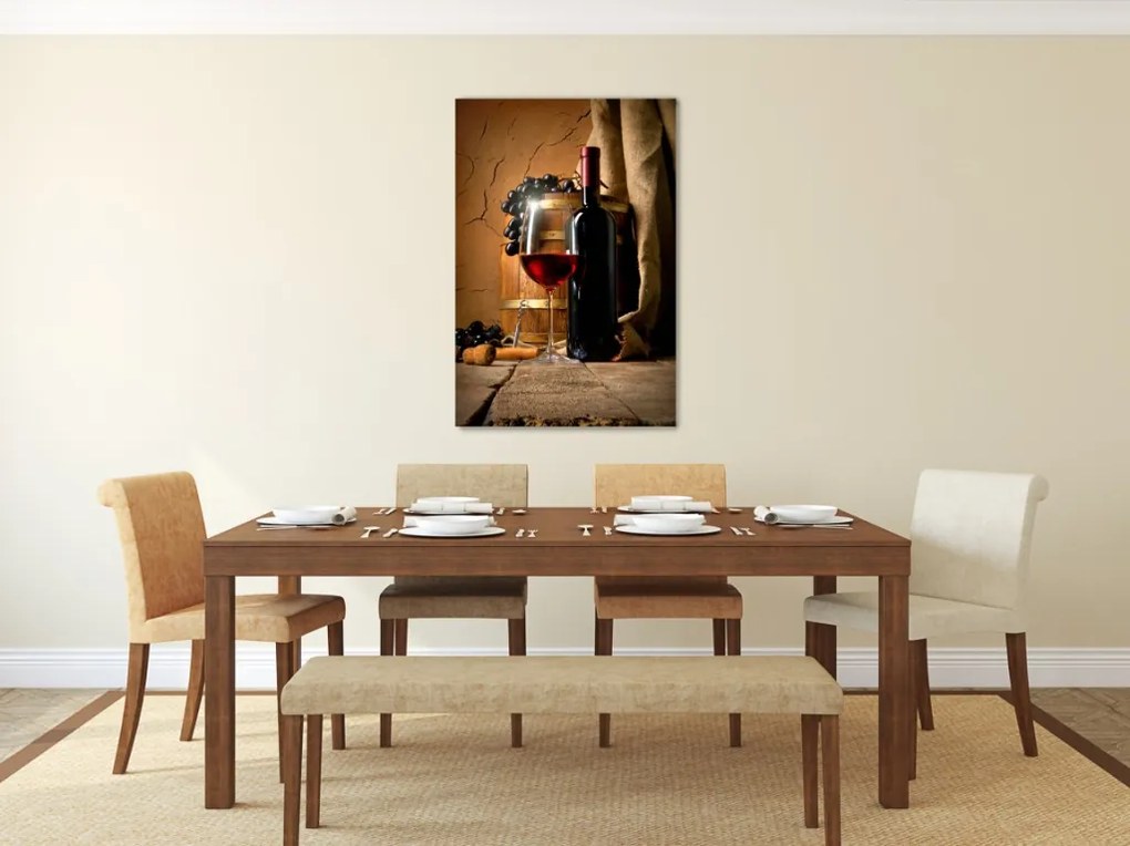 Obraz láhev vína Velikost (šířka x výška): 80x120 cm